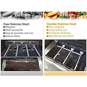 Hisencn Grill Parts Kit for Kenmore 146.34611410, 146.46372610 146.23673310 146.34461410 146.10016510 146.16198211 146.46366610 146.16142210 146.1001751 146.4636561 Grill Burner, Heat Plate, Crossover