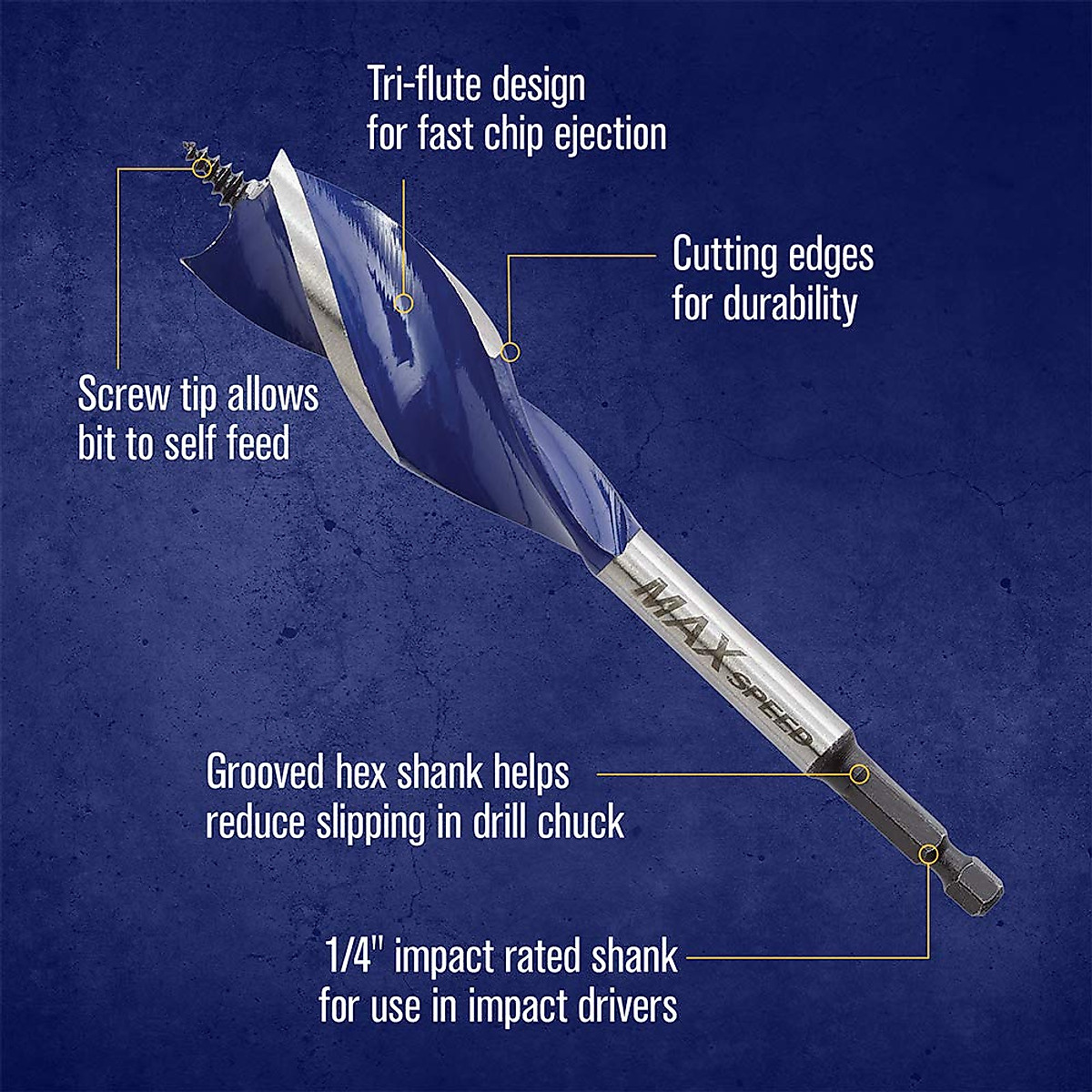 IRWIN Speedbor Drill Bit Set for Wood, 6-pc. (IWAX236PC)