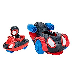 Marvel Spidey and His Amazing Friends Quick Shot Vehicle (Miles Morales: Spider-Man) - Quick Shot 2-in-1 Vehicle