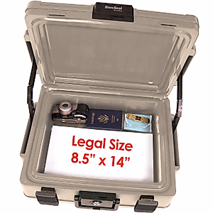 SureSeal by FireKing SS104-A 1 Hour Fireproof Waterproof Safe Chest, Fits Legal/Letter Sized Documents,0.38 CU FT Storage Capacity,Taupe