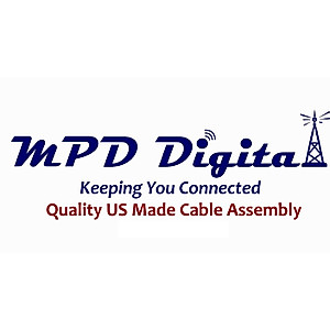 MPD Digital I LMR400 Times Microwave Coaxial Cable I N Female - RPSMA Male Connectors I Low Loss RF Coaxial Cable I CB, Ham Radio, Transmitters, Antenna I 3 FT