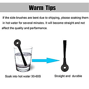 Detetap Side Brush Replacement Parts for Shark ION Robot IQ R101AE (RV1001AE),AV2501AE RV2502AE AV2501S IQ R101 (RV1001) RV1000 RV2001AE RV1012AE AV911S EZ Robot Vacuum Cleaner Accessory -6 Pack