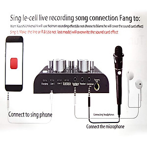 V8 Live Sound Card, Karaoke Sound Mixer Recording Sound Card USB Audio Interface Intelligent Volume Adjustable Audio Mixer Sound Card with Multiple Funny Sound Effect