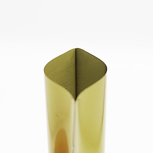 100x Gold/Silver/Gold Long Flat Open Top Bags with Oval Window 6x20cm (2.3x7.8")