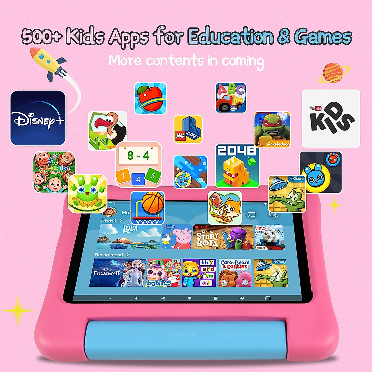 KYASTER Kids Tablet, Toddler Tablets,7 inch 5G WiFi 6 Android 12, Full HD 1920x1200 IPS Screen, 2GB RAM 32GB ROM,Parental Controls for Learning Gaming,EVA Kids-Proof Case with Stylus