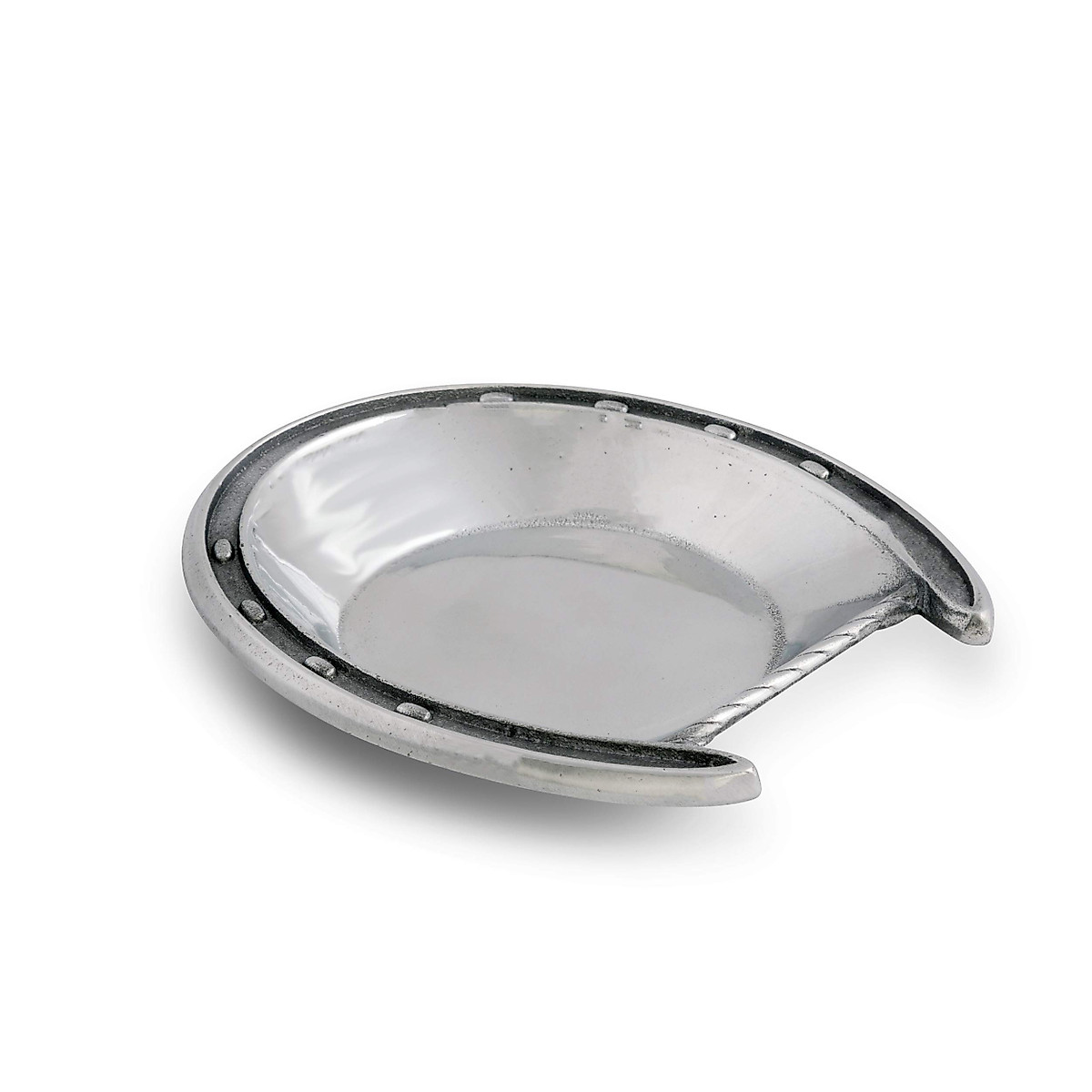 Arthur Court Designs Aluminum Lucky Horseshoe Nut Candy Bowl 5.25 inch Long