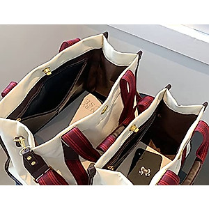 Women Tote Bag Canvas Shoulder Bag Satchel Hobo Handbag Fashion Crossbody Bag Purse Vintage Handbag Casual Small