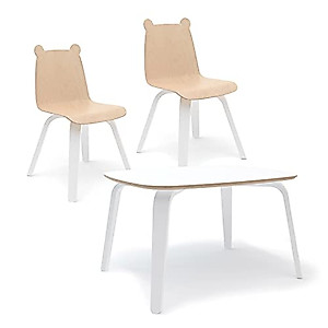 OEUF Bear Play Chairs and Table Set in Birch