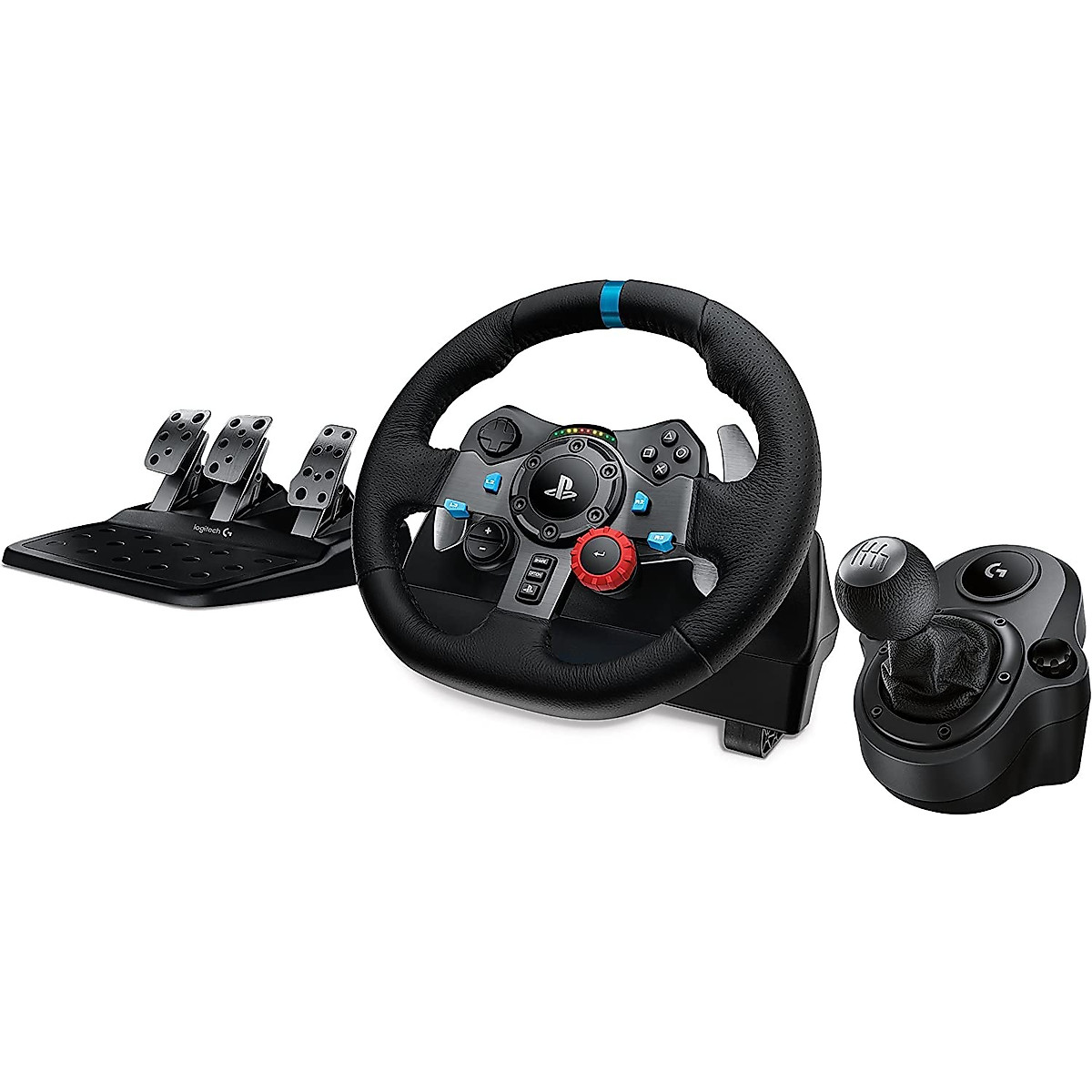 Logitech G29 Driving Force Race Wheel + Logitech G Driving Force Shifter Bundle for PS3 and PS4 (Renewed)
