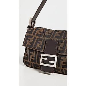 FENDI Women's Pre-Loved Baguette, Zucca, Brown, One Size