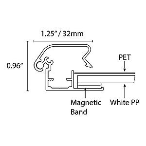 M&T Displays Portable Snap Poster Frame 40x60 Inch Silver 1.25" Aluminum Profile Front Loading Wall Mounting Photo Picture Document Certificate Sign Holder Mitered Corner Anti Glare Cover