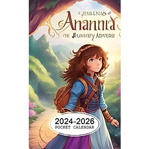 Pocket Calendar 2024-2026: Two-Year Monthly Planner for Purse , 36 Months from January 2024 to December 2026 | Enchanted Journey of Amara | Adventures | Girl Journey