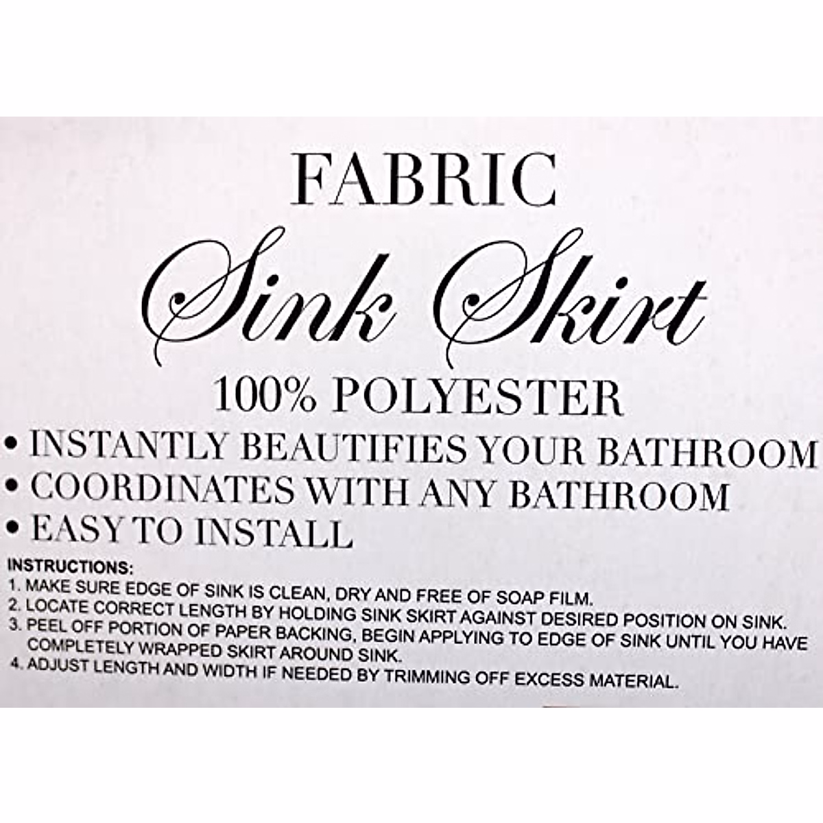 Fabric Sink Skirt Diamond Mosaic Stitch Platinum Silver Grey