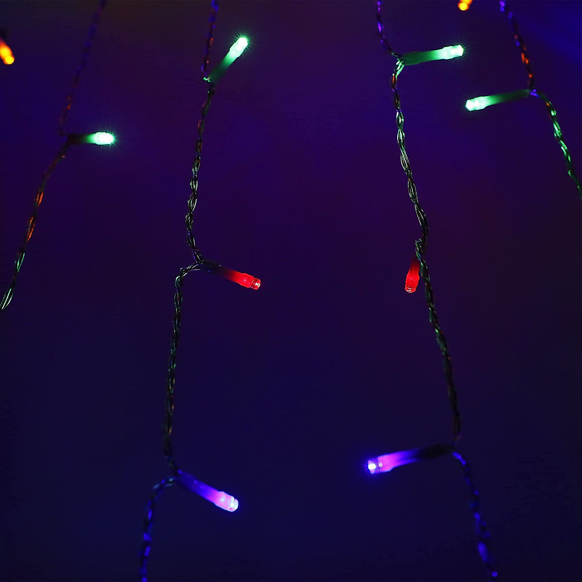 GIHOO Christmas Lights 317 LED 10FTX9 Outdoor Tree String Lights LED Icicle String Lights Christmas New Year Garland Outdoor for Bar Home Wedding Party Garden Christmas Tree Lights (Multi-Colored)