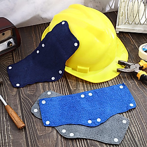 Funtery 12 Pieces Hard Hat Sweatband Washable Reusable Welding Helmet Sweatband 3 Colors Hard Hat Liner Helmet Accessories for Welding Safety (Dark Blue, Light Blue, Gray)