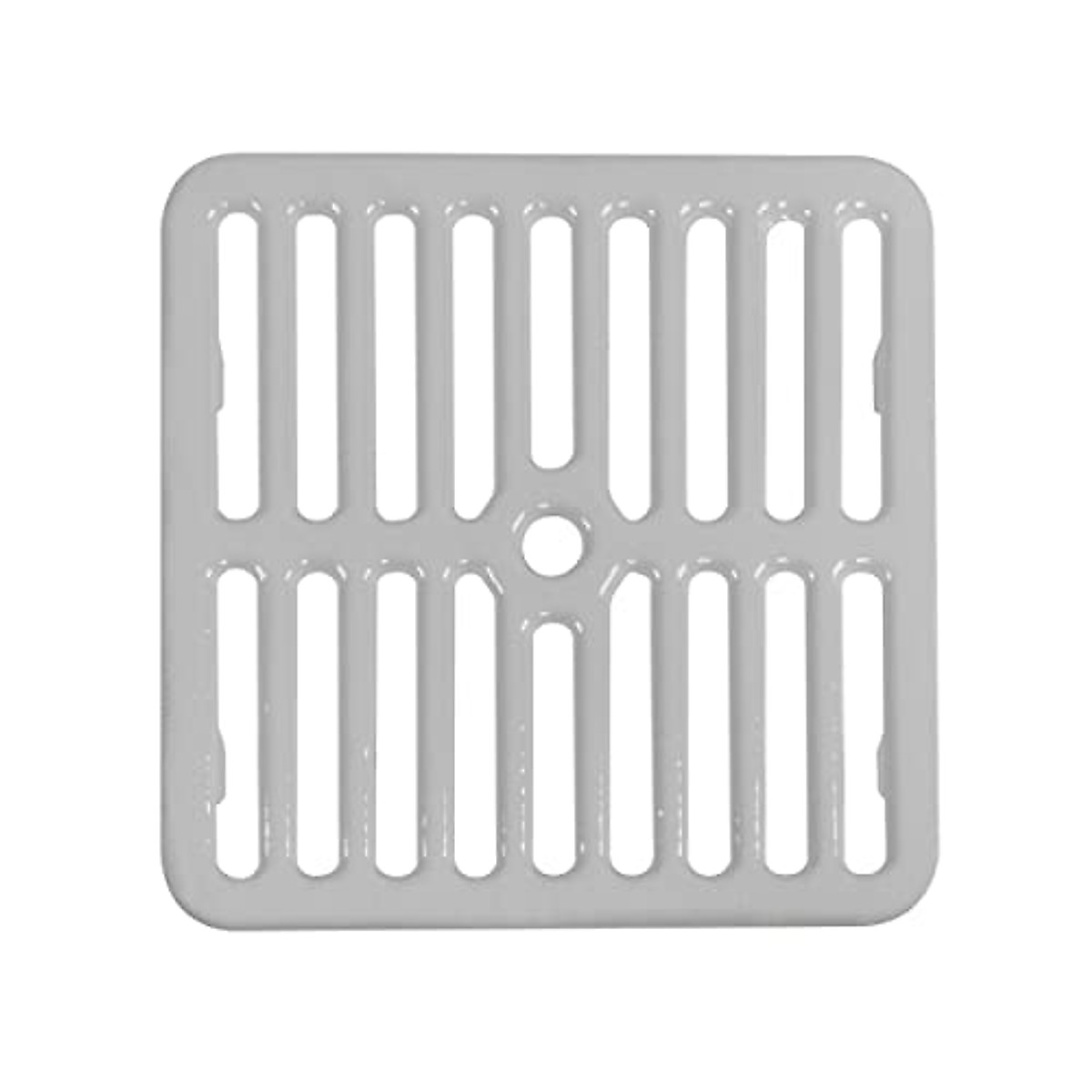 GSW Cast Iron Porcelain Floor Sink Top Grate with Ceramic Surface FS-TF, 9-⅜” x 9-⅜” x 1-¼” - Perfect for Restaurant, Bar, Buffet (Full Size)
