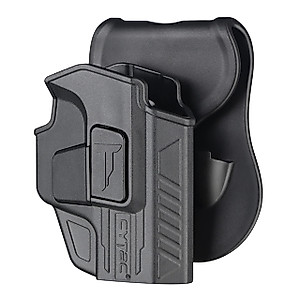 Ruger Max 9 Holster, OWB Holster for Ruger Max-9 9mm Luger - Adjustable Tension & Cant | Index Finger Released | Autolock | Outside Waistband Carry | Matte Finish - Right Handed