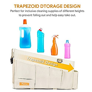 Philiva Large Cleaning Caddy Bag, Wearable 2 in 1 Cleaning Bag for Cleaning Supplies & Housekeepers with Handle and Shoulder Strap