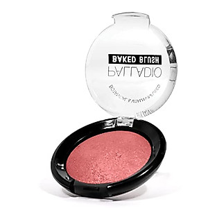 Palladio Baked Blush, Highly Pigmented Shimmery Formula, Easy to Blend and Highly Buildable, Apply Dry for a Natural Glow or Wet for a Dramatic Luminous Look, Long Lasting for All day Wear, Wish