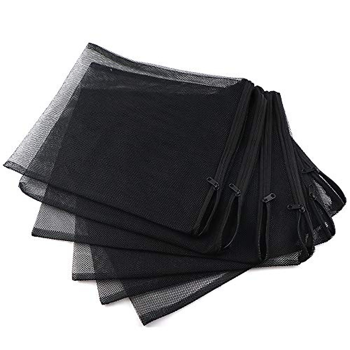 AQUA KT Aquarium Filter Mesh Media Bag Net Reusable for Fish Tank Activated Carbon, Biospheres, Ceramic Rings, Black, Pack of 6