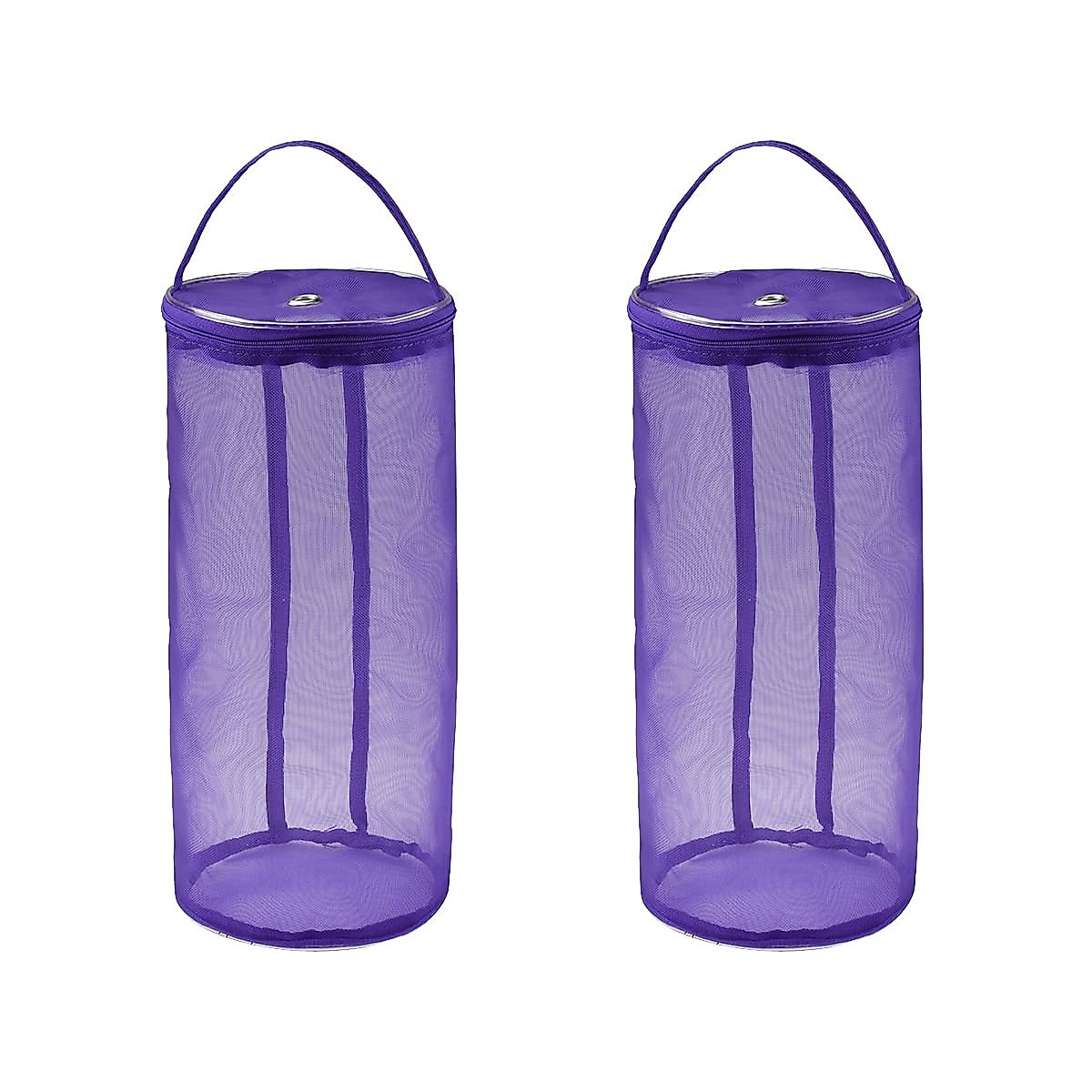 Cabilock Mesh Organizer Bags 2pcs Tool Organizer Bag Storage Bag Organizer Knitting Storage Bag Knitting Holder Tote Organizer Mesh Purple Knitting Yarn Knitting Yarn Storage Bag