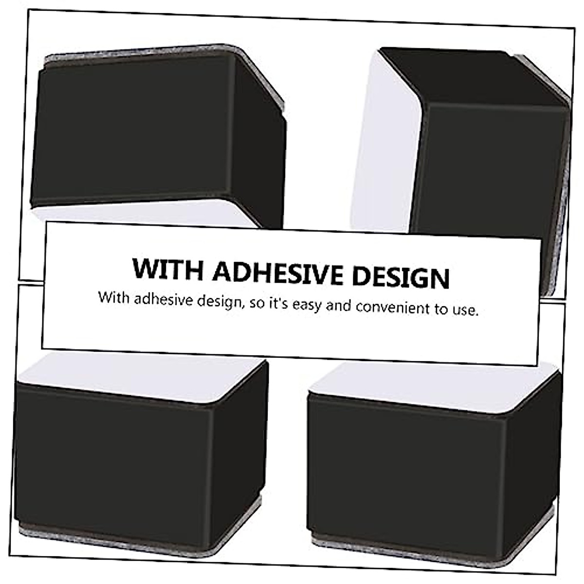 Uonlytech 8 Pcs Furniture Home Appliance Floor Mat Home Furniture Heavy Duty Chair Table Protector Pad Sofa Risers Furniture Coasters Chair Pads Scratches Carbon Steel Black Sofa Pads Lift