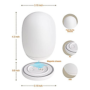 AMEXI Touch Lamp, Night Light Portable Table Sensor Control Bedside Lamps with Quick USB Charging Port, 3 Level Dimmable Warm White Light & 13 Color Changing RGB (Color-3)