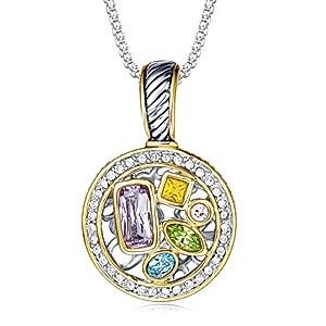 UNY Luxury Cable wire Pendant Box Chain Necklace Women Fashion Jewelry Multi CZ Unique Present Gifts Designer Inspired