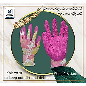 Kit4Pros Floral Garden Tool Set| Gardening Gifts for Women Birthday| Heavy Duty Tools Kit|Storage Tote Bag Organizer| Pruning Shears| Gardener Gloves| Sprayer| Weeder| Trowel (Floral Set)