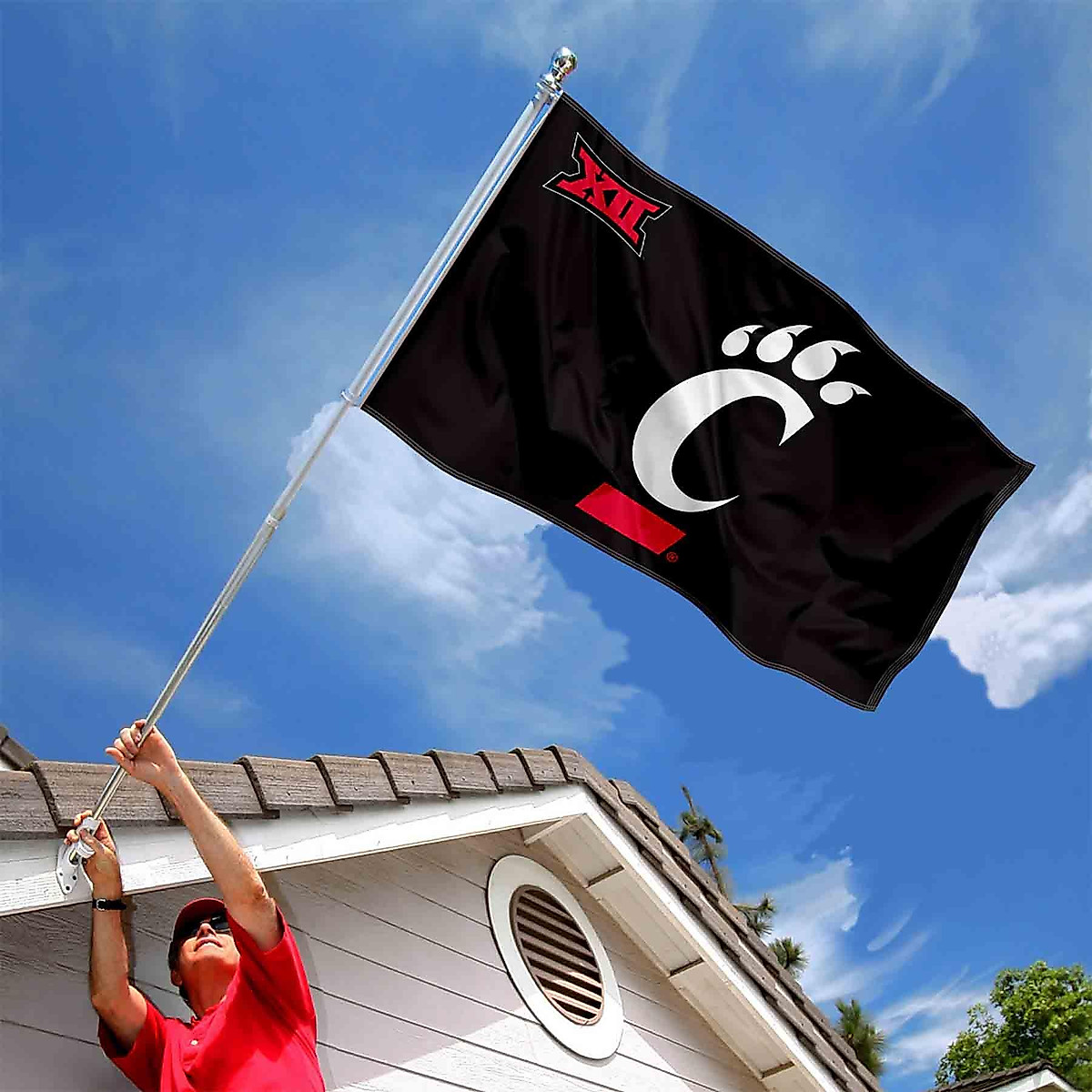 College Flags & Banners Co. Cincinnati Bearcats Big 12 Conference Large Grommet Banner Flag