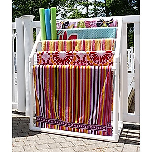 TowelMaid 5 Bar Freestanding Outdoor Poolside Towel Rack