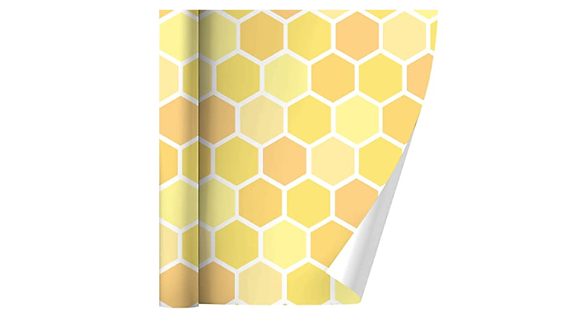 Bright Yellow Honeycomb Gift Wrap Rolls for Birthdays & More