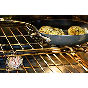 Escali AHO1 Durable Stainless Steel Oven Thermometer, Oven Safe with Stand or Hang, HACCP Guidelines, and NSF Certified Silver