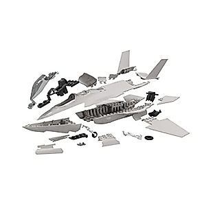 Airfix Quickbuild F-35B Lightning II Brick Building Plastic Model Airplane J6040, Gray