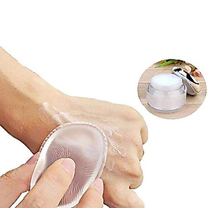 2 Pack Silicone Makeup Sponge [Washable] Premium Quality - Gel Foundation Makeup and Puff BB - Best Silisponge Cosmetic Beauty Tools Blender [Clear]