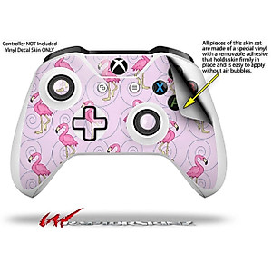 WraptorSkinz Decal Vinyl Skin Wrap compatible with XBOX One S/X Controller - Flamingos on Pink (CONTROLLER NOT INCLUDED)
