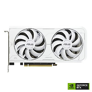 ASUS Dual NVIDIA GeForce RTX 3060 Ti White OC Edition Graphics Card (PCIe 4.0, 8GB GDDR6X Memory, HDMI 2.1, DisplayPort 1.4a, 2-Slot Design, Axial-tech Fan Design, 0dB Technology, and More)