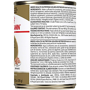 Royal Canin Golden Retriever Loaf in Sauce Canned Dog Food, 13.5 oz can (12-count)