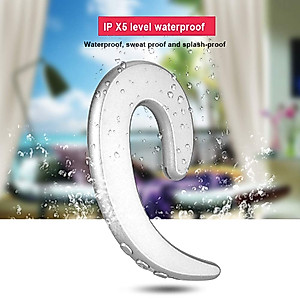 Ciglow Bluetooth Headphone, Hands Ear Hook Headset Painless Earphone Ergonomic Design Headset(Silver)