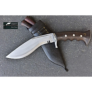 GK&CO. Kukri House Genuine kukri/khukuri - 6 Inch Iraqi Panawal Angkhola Gripper Handle Black Sheath Hand Made in Nepal…