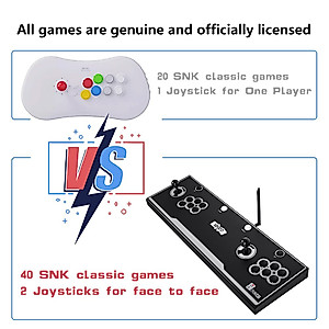 UNICO Game Arcade Game Console, 44 Pre-Loaded Genuine SNK Games, Two Joysticks for Two Player, HDMI Output to TV/Monitor