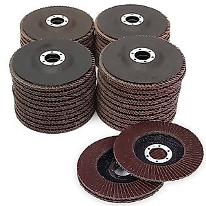 Nisorpa 25 Pack 4.5in Flap Sanding Discs 40 Grits Aluminum Oxide Abrasive Grinding Wheels Bulk Premium Stainless Steel Grinder Disc for Metal Wood Polishing