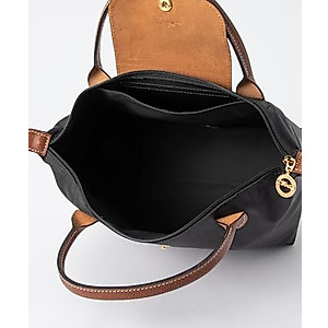 Longchamp 1621 089 Handbag, Preage, Tote Bag, Nylon/Leather, Noir [Parallel Import]