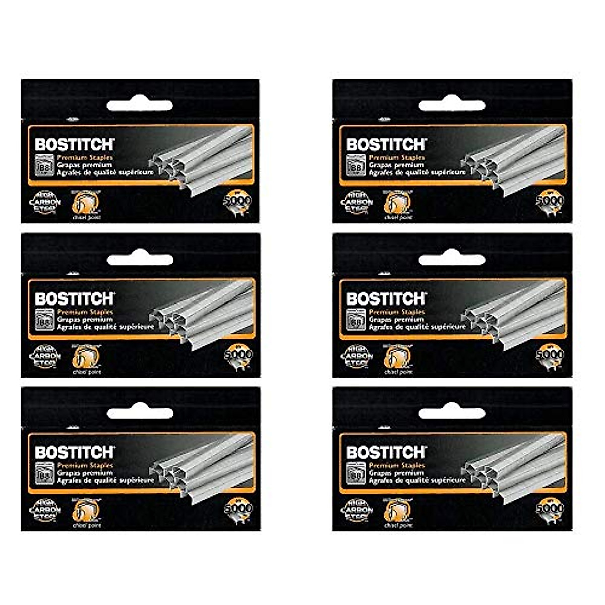 3 x Value Pack of 6 Boxes Stanley Bostitch B8 Powercrown Premium 1/4" Staples (Stcrp21151/4)