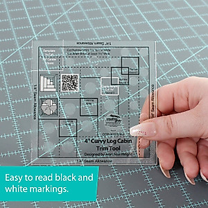 Creative Grids 4in Curvy Log Cabin Trim Tool - CGRJAW6MINI