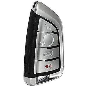 SCITOO Keyless Entry Remote Key Fob SHELL CASE Replacement for 4 Buttons Uncut Car Key 2017 for BMW 740i xDrive 2014-2017 for BMW X5 2014-2017 for BMW X6 1pc