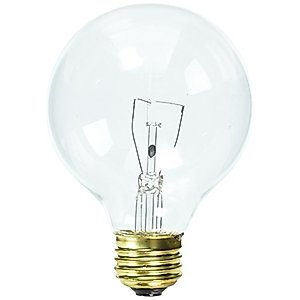 Bulbrite 40G25CL2 40W G25 Globe 120V Medium Base Light Bulb, Clear