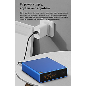 Topping E30 II DAC Preamp Audio Decoder- 2xAK4493S Hi-Res XMOS XU208 DAC 32Bit/768kHz DSD512 DSD Direct Mode for USB/Coax/Opt Inputs RCA HiFi Stereo Digital Audio Decoder(Black)