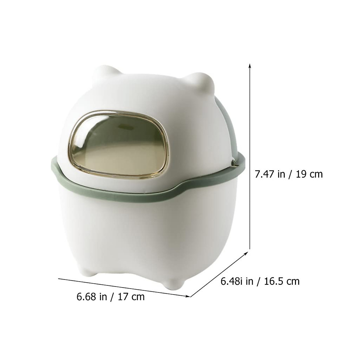 UPKOCH Slim Desk Cute Desk Trash Can Mini Trash Bin with Lid Bathroom Garbage Can Small Wastebasket Makeup Brush Container for Cupboard Bathroom Car Trash Cans