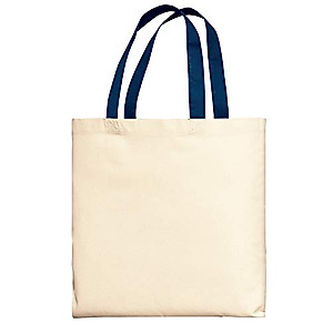 Expletive Swear Word Gifts Eat A Gigantic Bag of Dicks Coworker Gifts Navy Handle Canvas Tote Bag